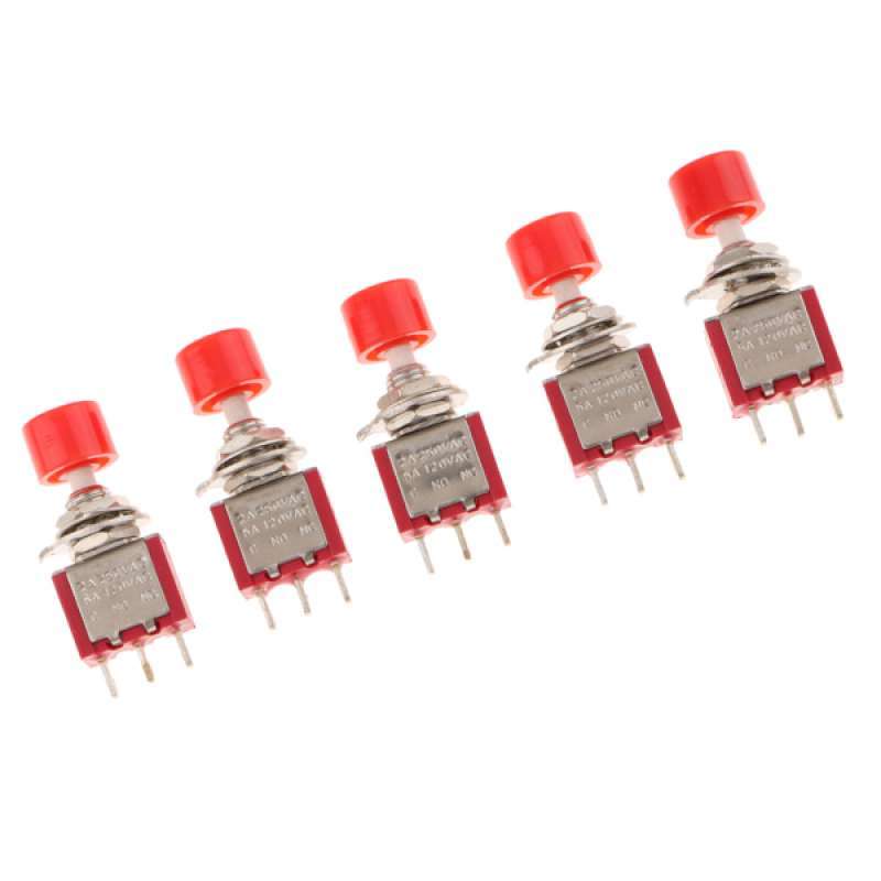 Jual 6mm 3-pin Mounting Mini Momentary Push Button Switch With Cap ...
