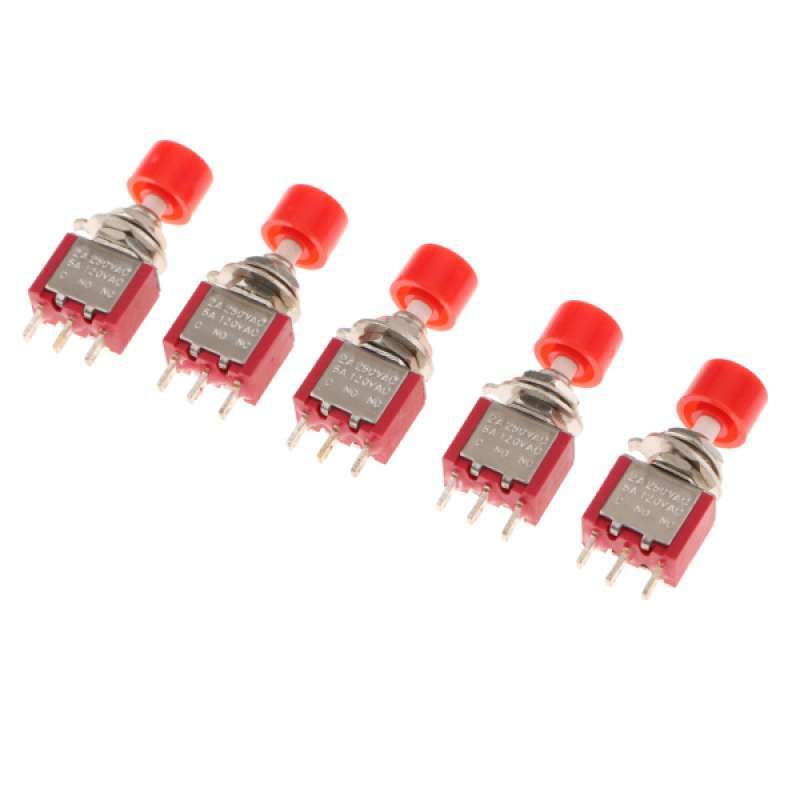 Jual 6mm 3-pin Mounting Mini Momentary Push Button Switch With Cap ...