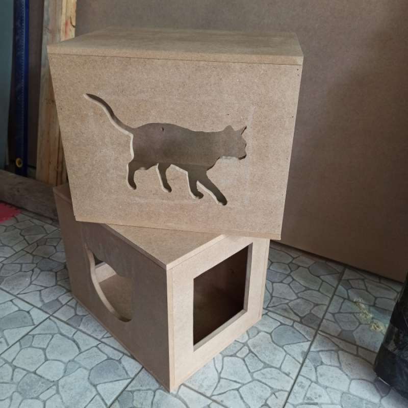 Jual rumah kucing kandang kucing cat box di Seller Gerfield Pet Shop ...