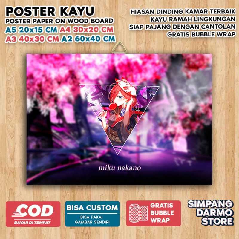 Jual Poster Kayu GoToubun no Hanayome Aestehic Tema Anime Go-Toubun ...
