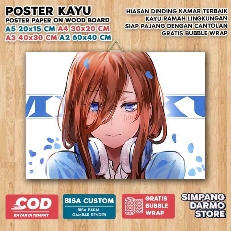 Jual Poster Kayu GoToubun no Hanayome Aestehic Tema Anime Go-Toubun ...