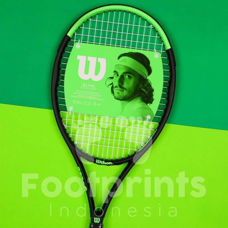 Jual Footprints Indonesia Raket Tenis Wilson Blade Feel 103 Tennis Racket Pemula 264 gr Original ...
