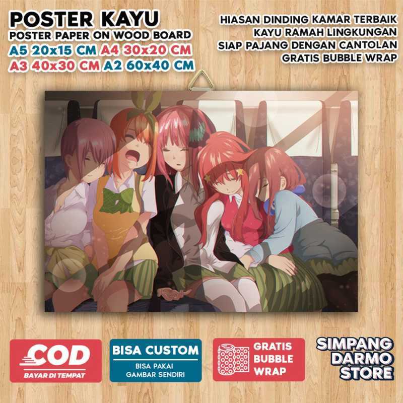 Jual Poster Kayu GoToubun no Hanayome Aestehic Tema Anime Go-Toubun ...