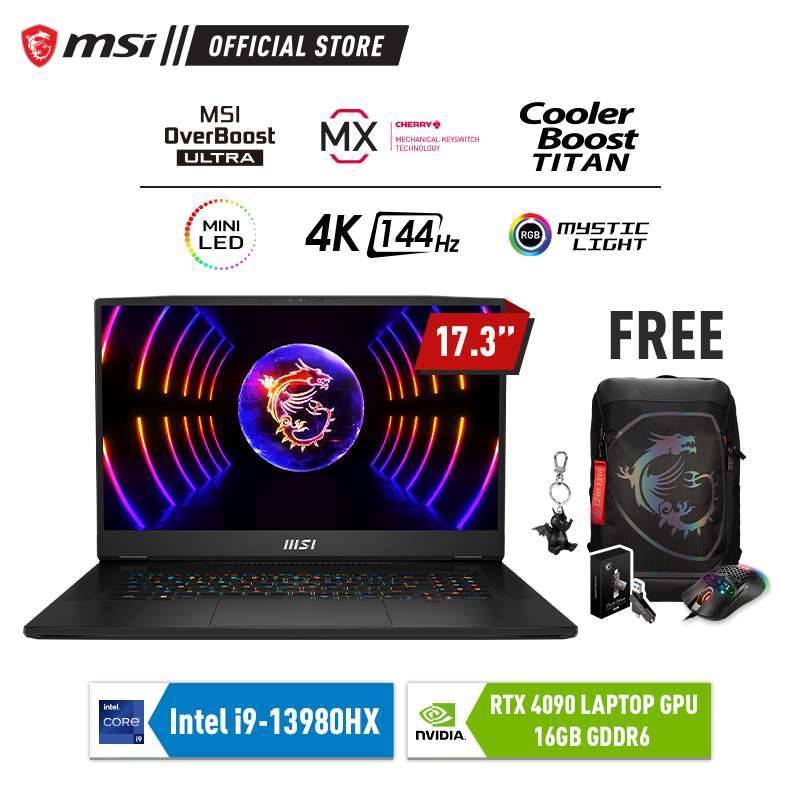 Jual Msi Titan Gt77hx 13vi I9-13980hx Rtx4090 17.3 Uhd Mini Led Hdr ...