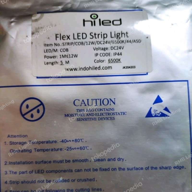 Promo Super Murah! Led Strip Hiled Cob 24V - 6500k Diskon 10% di Seller ...