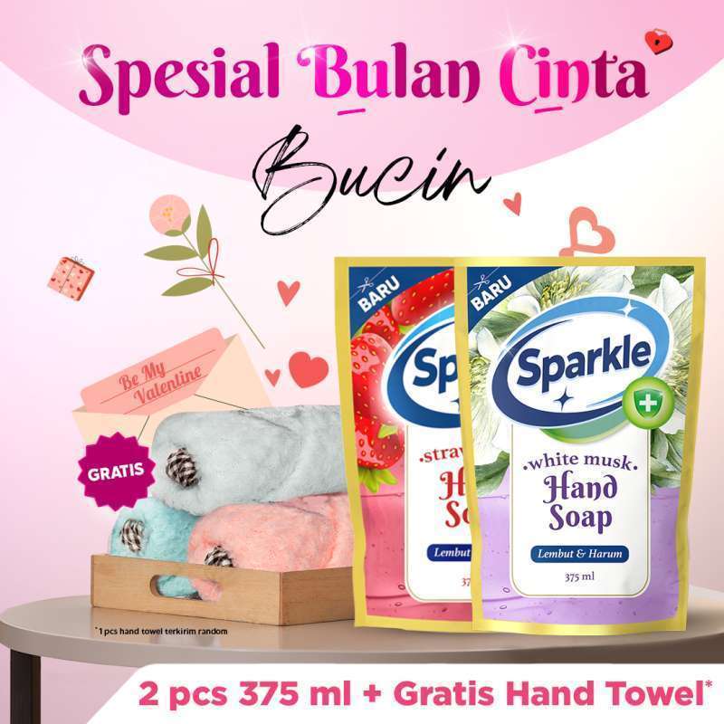 Promo Surabaya - Sparkle Handsoap Strawberry [375 Ml] + Whitemusk [375 ...