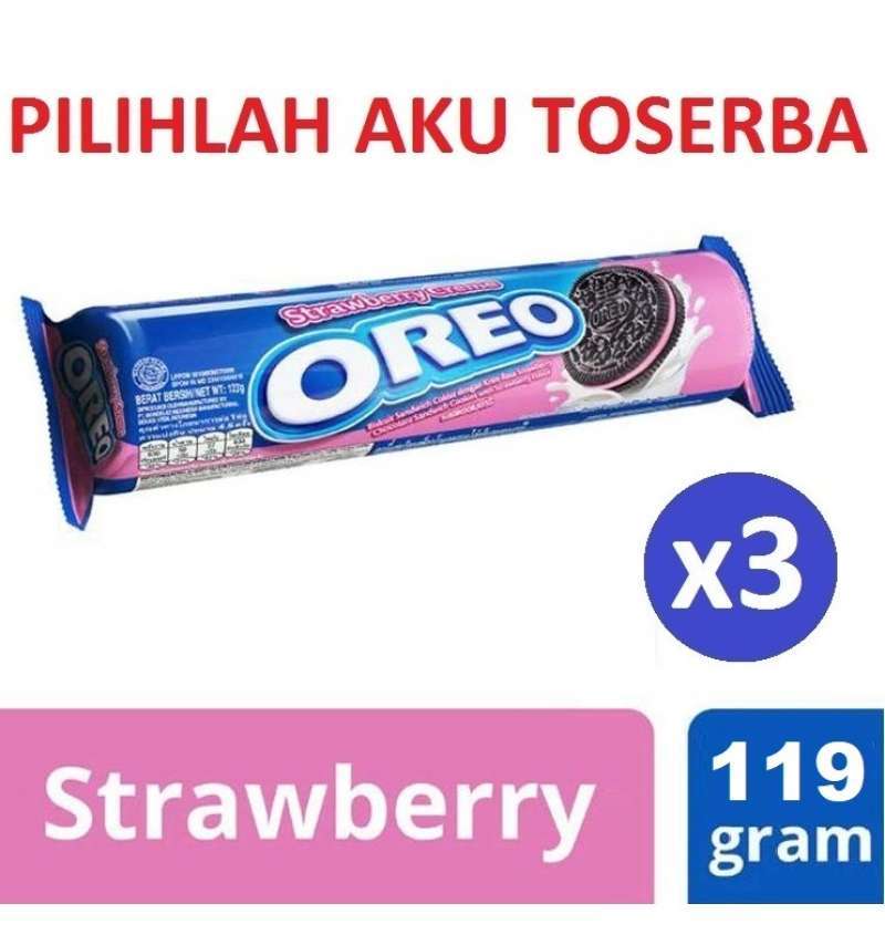 Promo Biskuit Oreo Sandwich Strawberry Roll 133 Gr - ( Harga 1 Paket ...