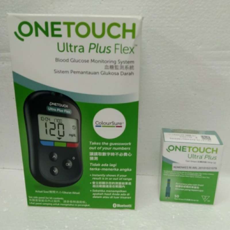 Jual One Touch Plus Flex Alat Test Gula Darah +strip 50 Pcs Di Seller ...