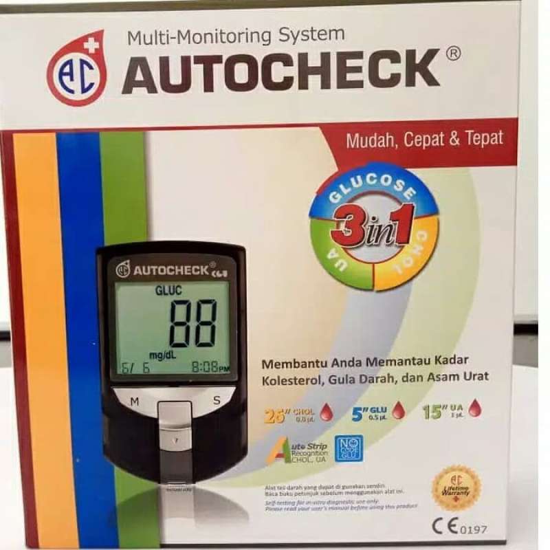 Jual Autocheck Gcu 3in1 / Auto Check Gcu / Alat Cek Gula - Cek ...