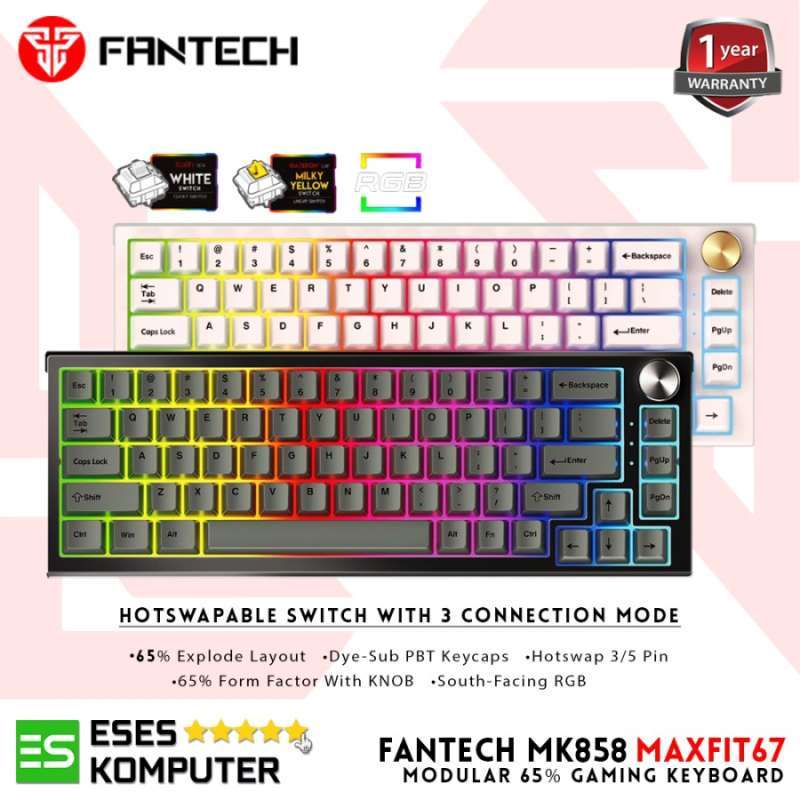 Jual Keyboard Fantech MK858 MAXFIT67 Wireless RGB | Hotswap Keyboard ...