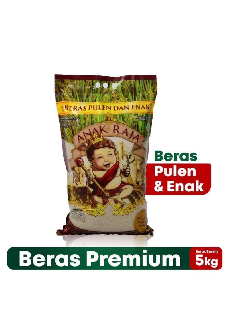 Jual ANAK RAJA PREMIUM BERAS 5 KG BERAS ANAK RAJA 5 KG PULEN DAN ENAK ...