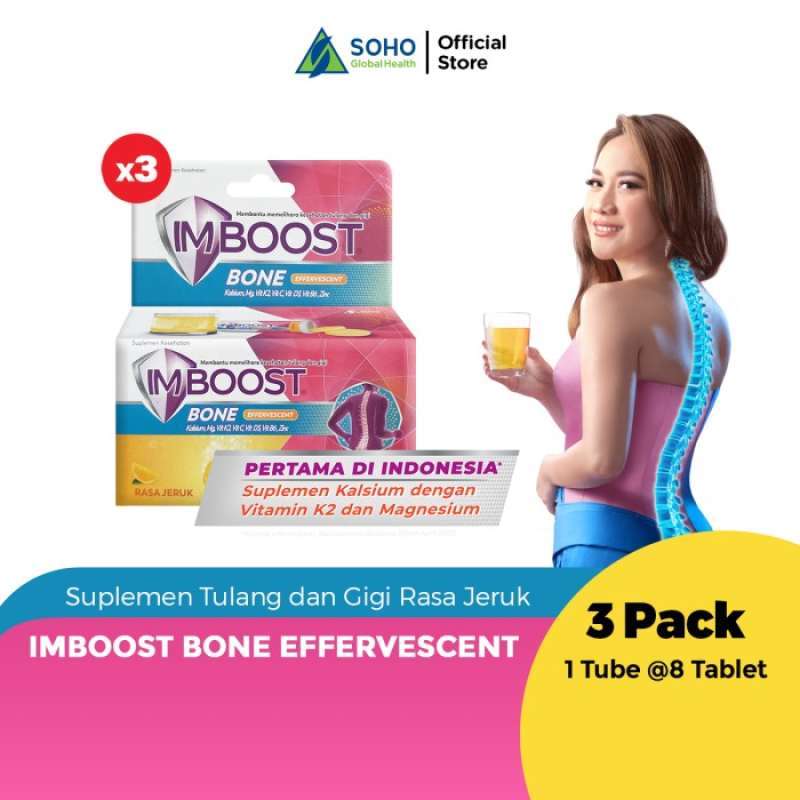 Promo IMBOOST BONE ORANGE EFFERVESCENT 1 BOX @1 TUBE X 8 TAB - 3 PACK ...
