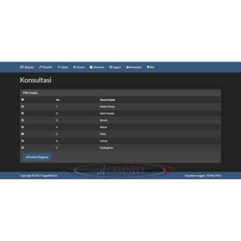 Jual Jual Source Code Sistem Pakar Metode Bayes Dengan Php Dan Mysql Di Seller Omsid Computer ...
