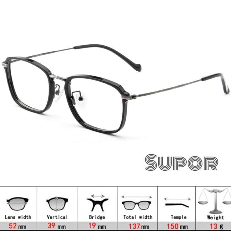 Jual Frame Kacamata Minus Retro Titanium Ff69 Full Frame Progresif ...