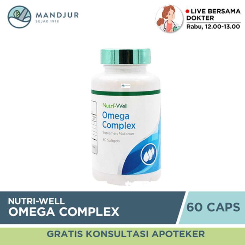 Jual Nutriwell Omega Complex 60 Kapsul Vitamin Omega 3 6 Dan 9 Di