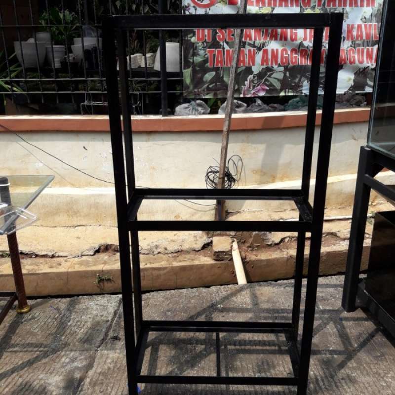Promo rak aquarium 40x25t tinggi 100 cm 3 susun besi siku Diskon 33% di ...