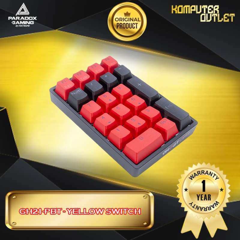 Jual Paradox Ghost Gh21-pbt/ Numpad Keycaps - Case Black/red Usb Type C Di Seller Komputeroutlet ...