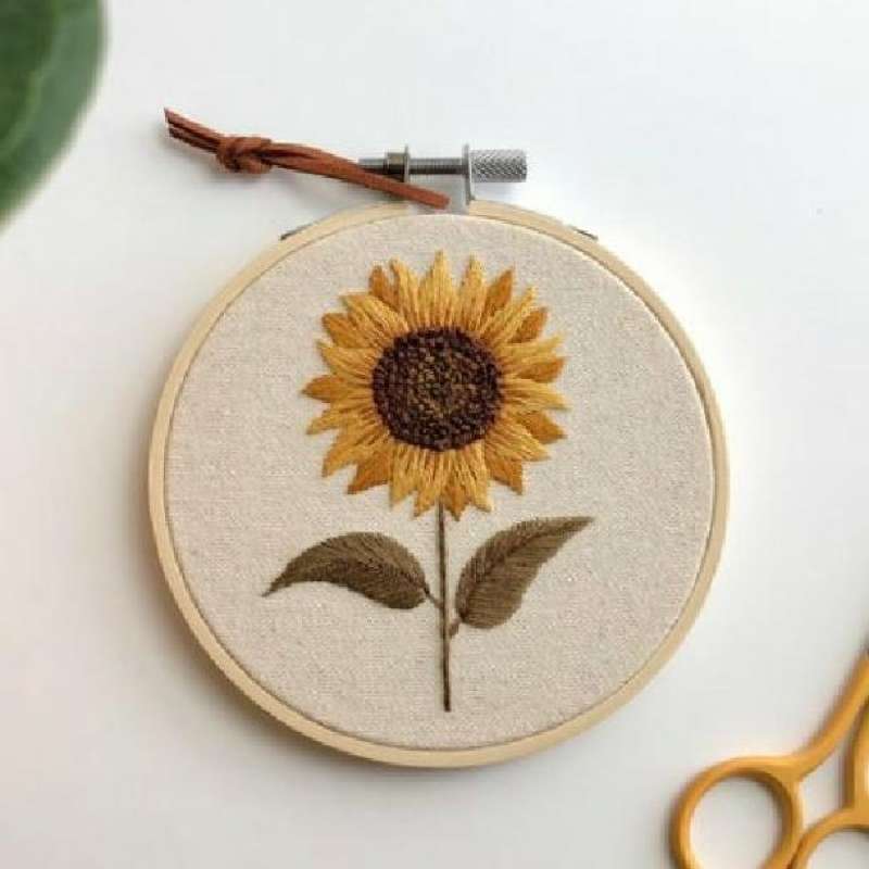 Jual DIY Kit Sulam Jahit Paket Embroidery Kit dengan pola di kain dan ...