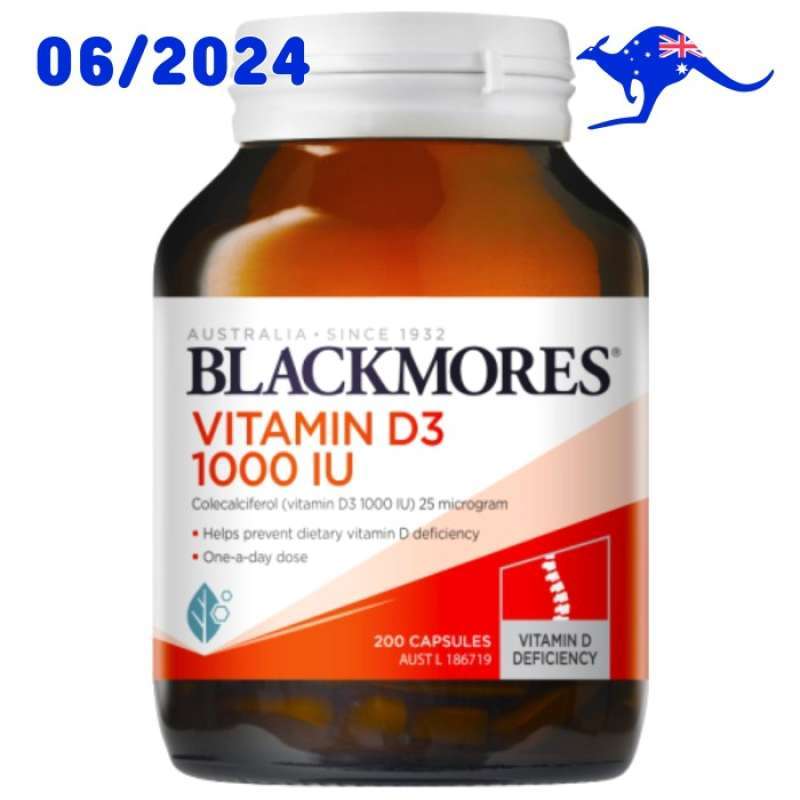 Jual Blackmores Vitamin D3 1000iu 60 Kapsul Vit D 1000 Iu 200 Capsules ...