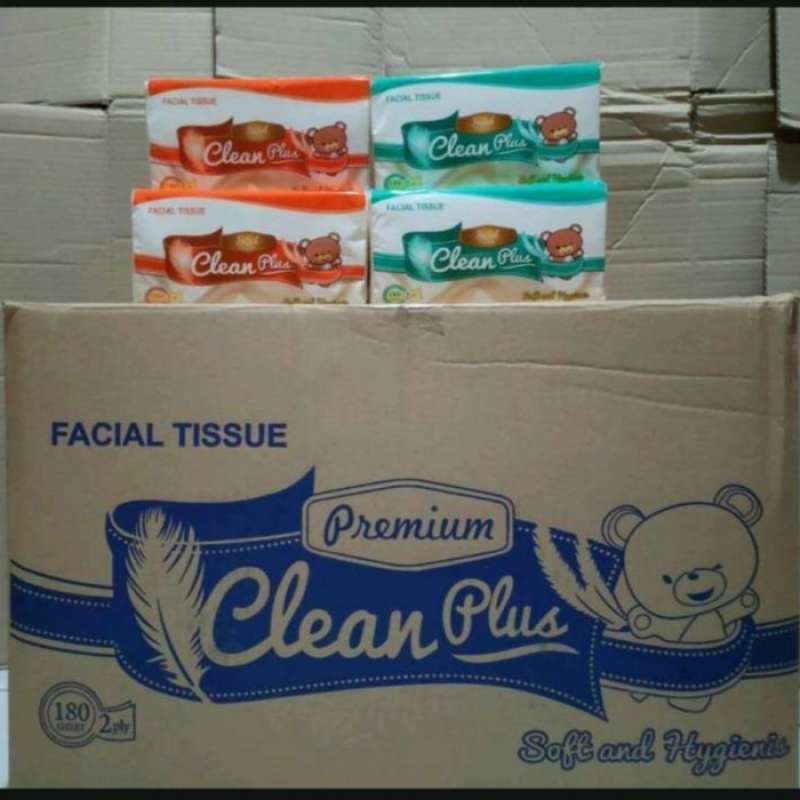 Promo Tissue Tisu Premium Clean Plus180 sheet 2ply 1 Dus (60 Pcs ...