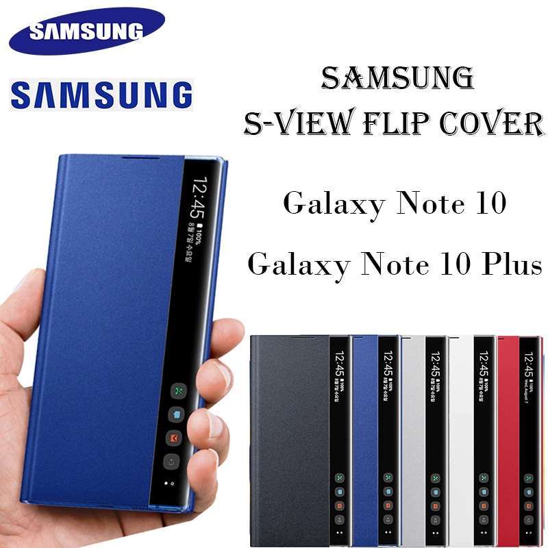 Jual Samsung Note 10 Plus Note 10Plus Flip Clear View Cover Case ...