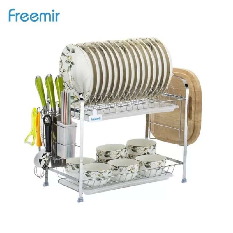 Promo rak pencuci piring besi stainless dua susun dish drain rack ...