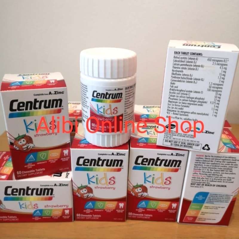 Jual Centrum Kids Multivitamin Strawberry 60 Chewable Tablets Di Seller ...