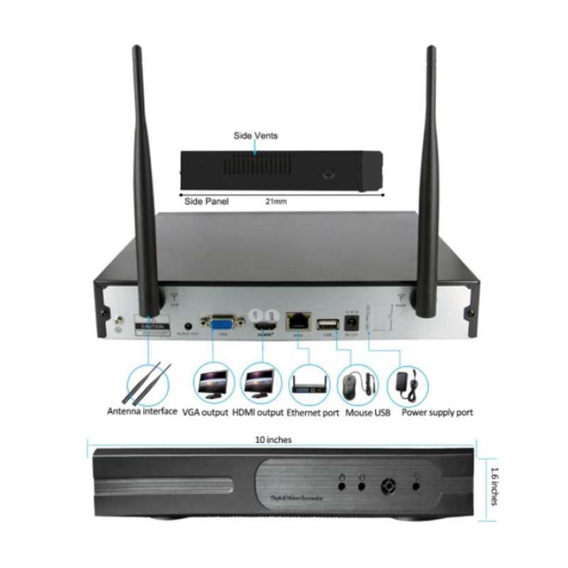 Jual Nvr Kit 8ch Wireless Paket Ip Camera Cctv Tanpa Kabel 8 Channel ...