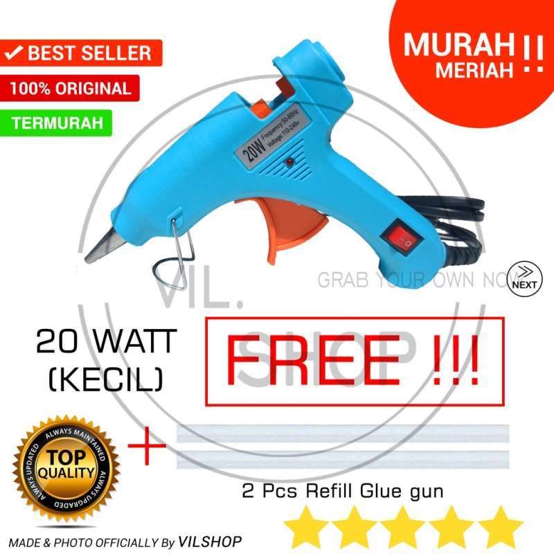 Jual Alat Pistol Lem Bakar Tembak 20 Watt / Hot Melt Glue Gun 20w / Lem ...