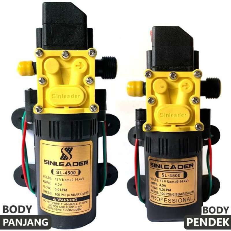 Jual Pompa DC 12 Volt Sinleader SL 4500 Terbaru Otomatis Bertekanan ...