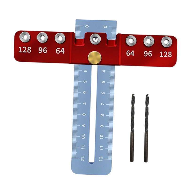 Jual Door Hole Handle Punch Drill Guide Ruler Measure Tool Set 1 Di ...