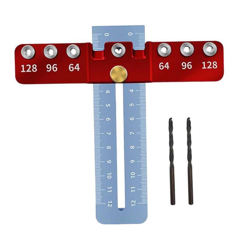 Jual Door Hole Handle Punch Drill Guide Ruler Measure Tool Set 1 Di ...