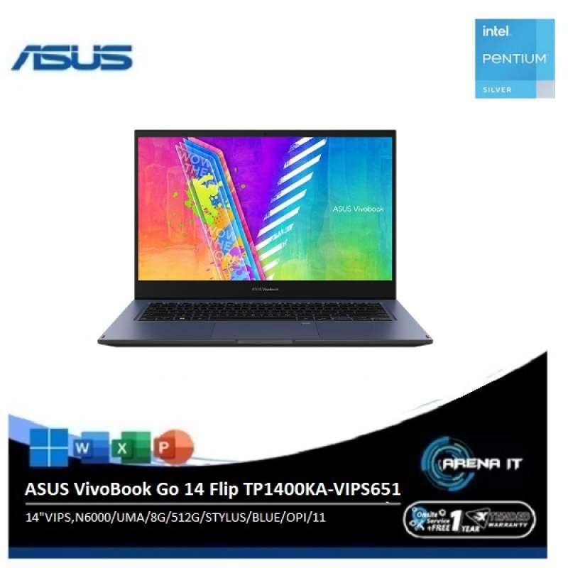 Jual ASUS VivoBook Go 14 Flip TP1400KA-VIPS651 - Quiet Blue [Intel ...