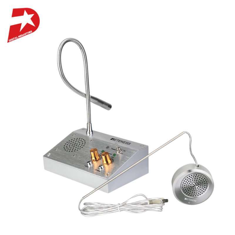 Promo RETEKESS Dual Way Window Counter Intercom - Mic Loket 2 Arah ...