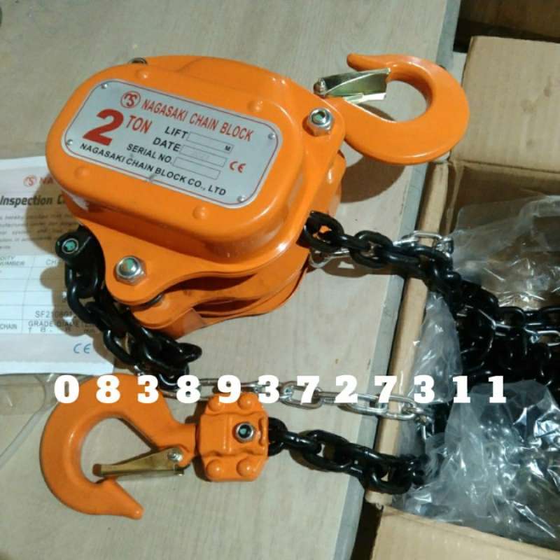 Promo chain block 2 ton × 5 meter nagasaki takel manual alat angkut ...
