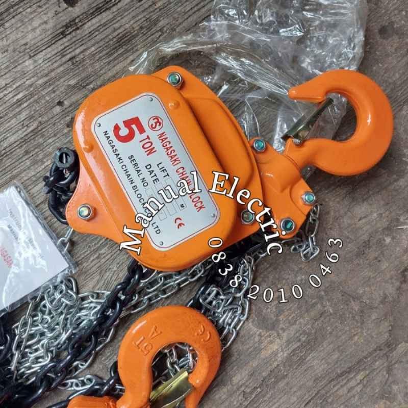 Promo Chain Block NAGASAKI 5 Ton x 5 Meter - Takel Manual Made In Japan ...