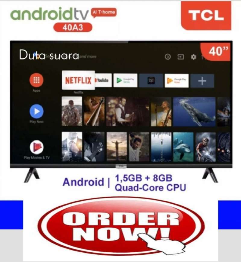 Promo Led Tv Tcl 40 Inch 40A3 Digital Android Smart Tv Google Certified ...