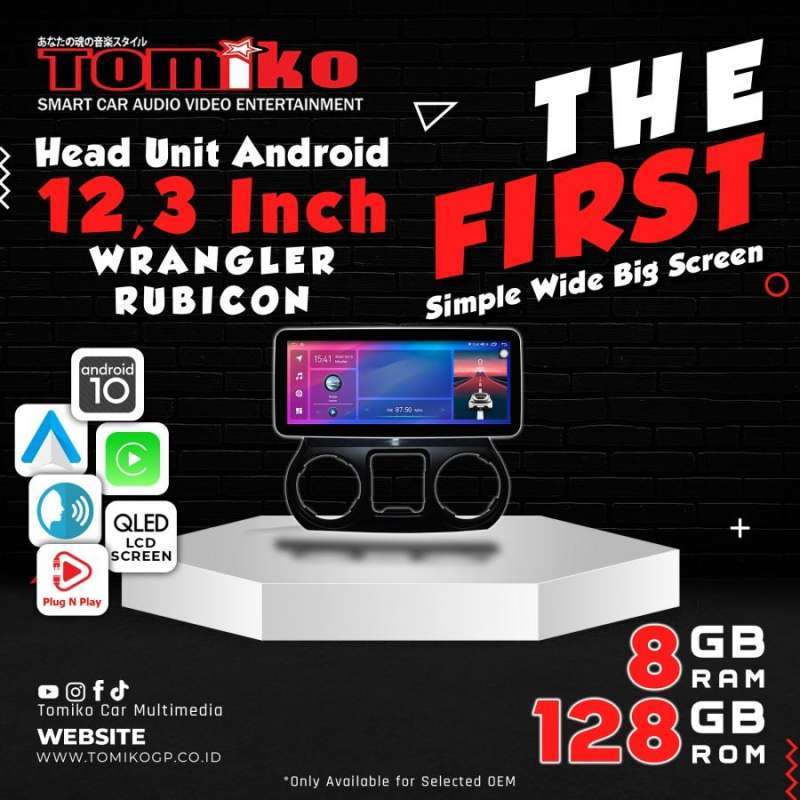 Jual Head Unit Android Tomiko OEM for Jeep - 12,3 Inch Wide Screen di ...