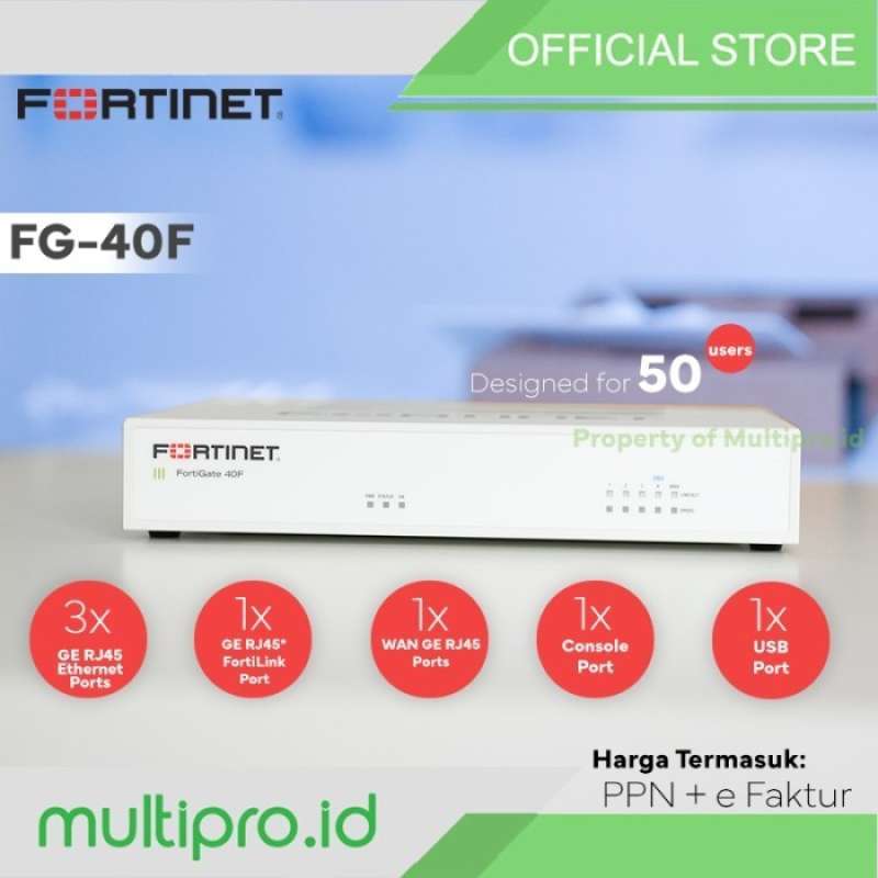 Jual Fortinet Fortigate Fg-40f (utm Bundle License 24x7) Di Seller ...