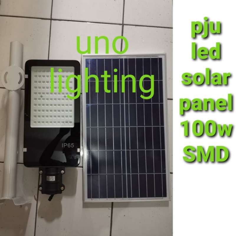 Promo pju led solar cel panel surya 100 watt 100w jalan led tenaga ...