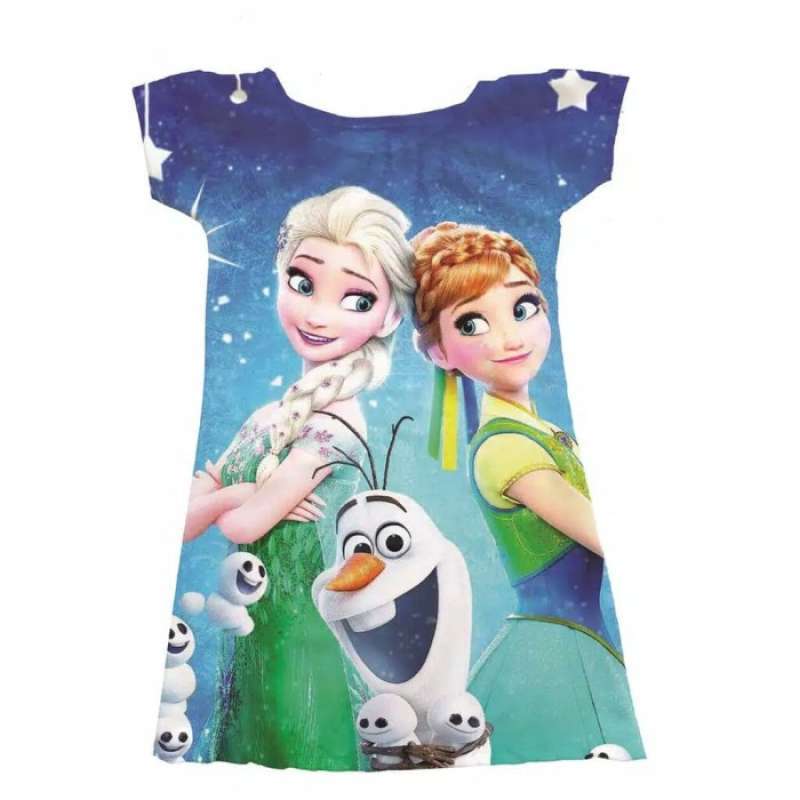 Promo Gratis Ongkir Dress Anak Frozen Karakter / Dress Anak Frozen ...