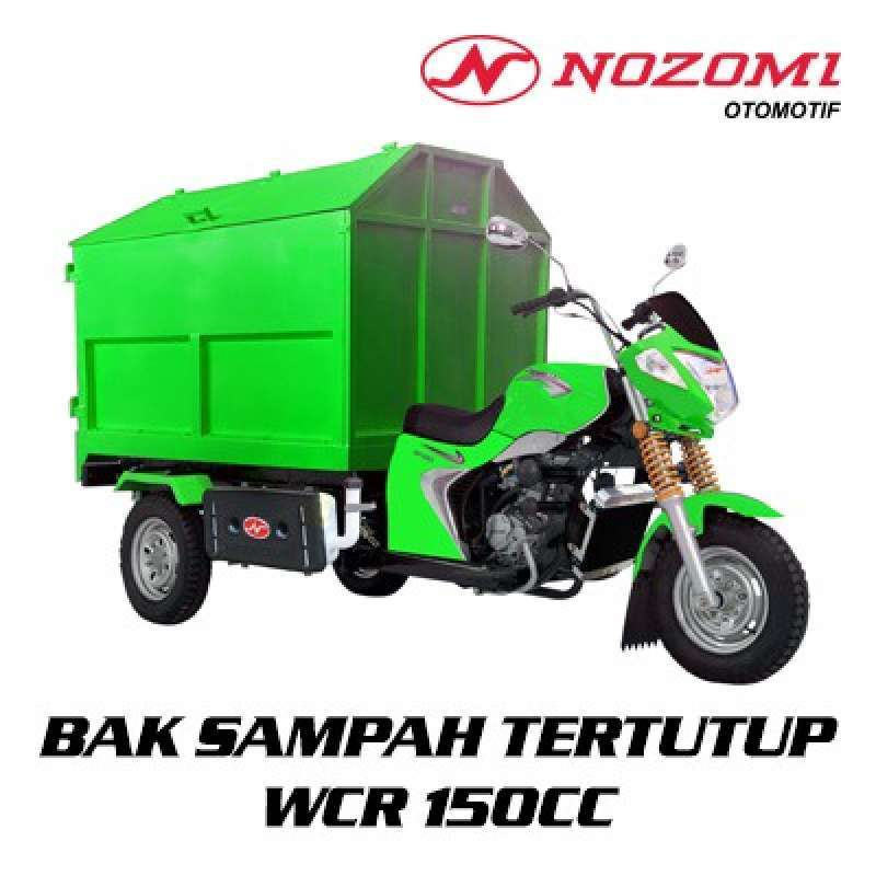 Jual Nozomi Motor Roda Tiga Wcbr 150 Bak Sampah Tertutup 1.8m - Merah ...
