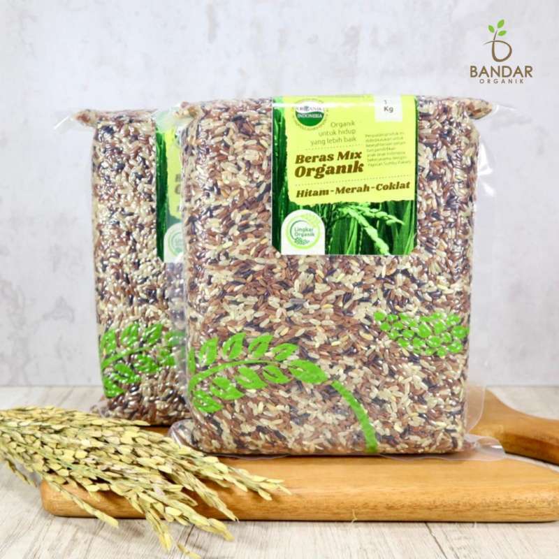 Jual Beras Mix Organik Hitam Merah Coklat 1kg - Lingkar Organik di ...