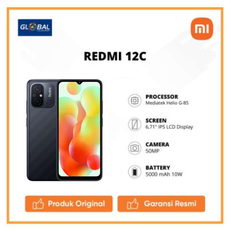 Jual Xiaomi Redmi 12C Smartphone [4GB/128GB] Garansi Resmi di Seller ...