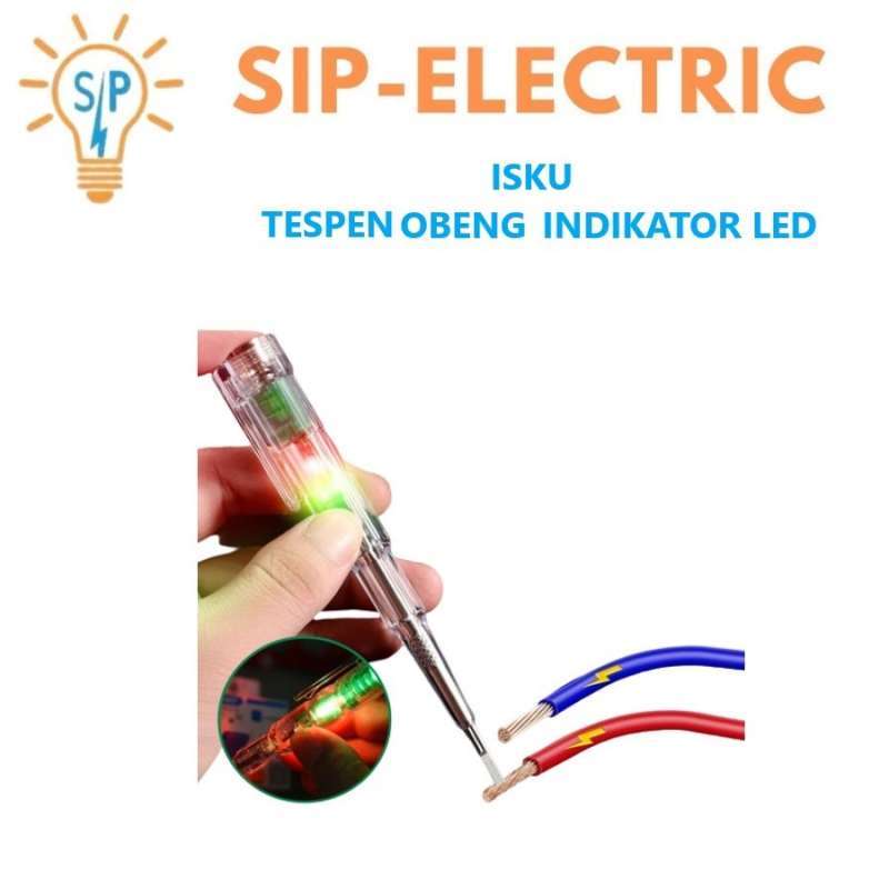 Jual ISKU OBENG TESPEN LISTRIK AC DC INDICATOR DUAL LED NON KONTAK TES ...
