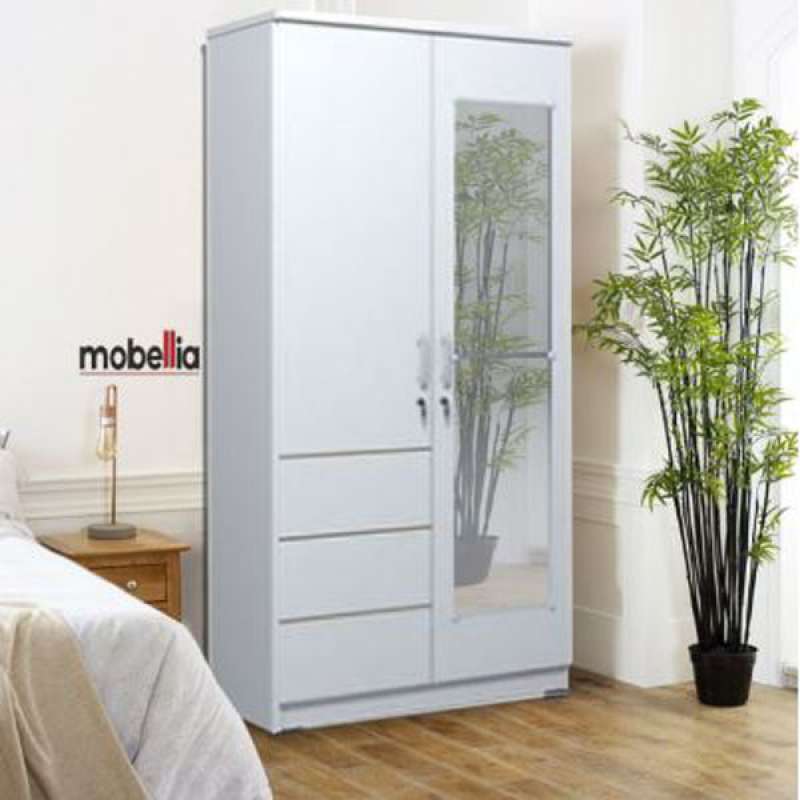 Jual Lemari Pakaian Putih Minimalis Lemari Baju Modern Karin - Free ...