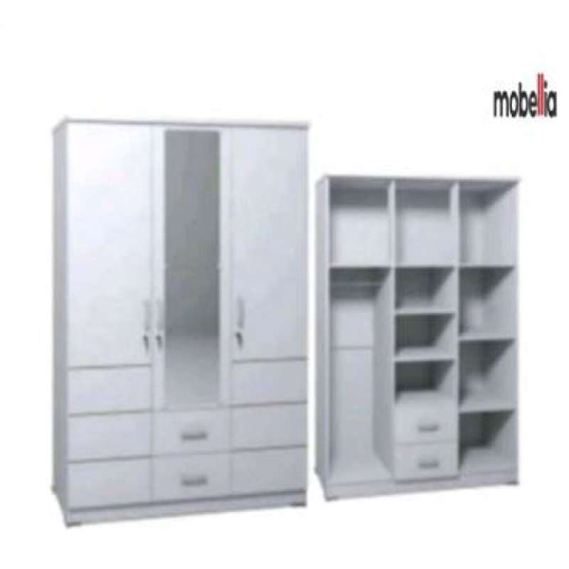 Jual Lemari Pakaian Putih Minimalis Lemari Baju Modern Karin - Free ...
