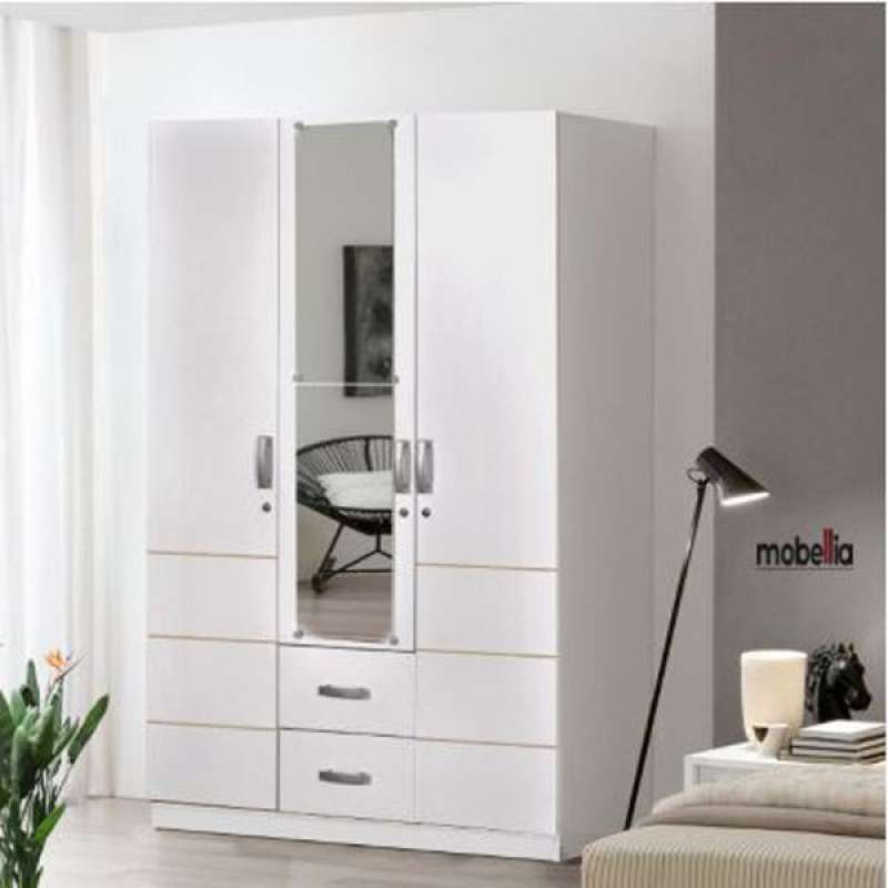 Jual Lemari Pakaian Putih Minimalis Lemari Baju Modern Karin - Free ...