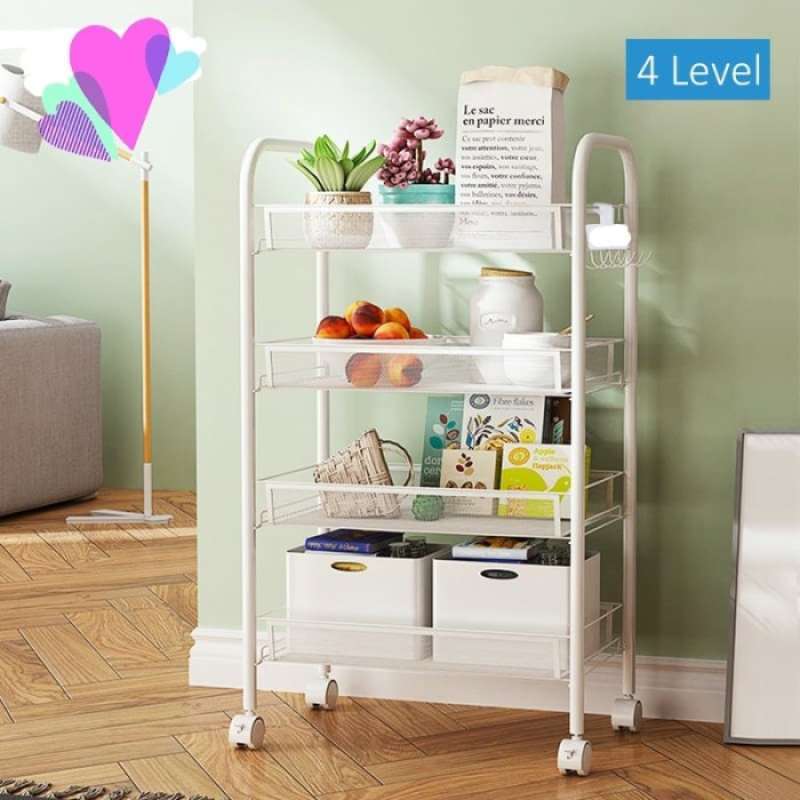 Promo RAK TROLI BESI SERBAGUNA 4Tingkat 4Susun Dengan Roda Diskon 17% ...