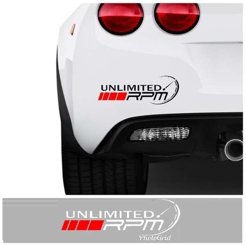 Jual Stiker Mobil Unik Lucu Cutting Sticker Unlimited RPM di Seller ...